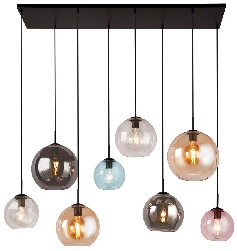 Závěsné svítidlo s barevným sklem, design MARDI GRAS, barva skla