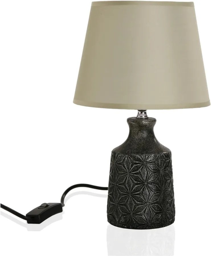 Šedá stolní lampa Versa Home