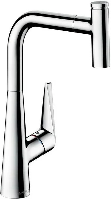 Hansgrohe Talis Select S - Páková dřezová baterie 300 s vytahovacím výtokem, chrom 72821000