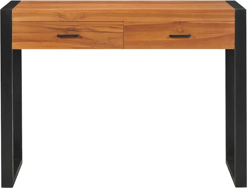 Psací stůl se 2 zásuvkami 100 x 40 x 75 cm teakové dřevo 325268