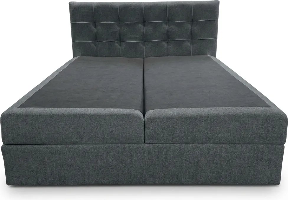 Čalouněná postel boxspring DIRELIS VIBE 180x200 cm tmavě šedá Matrace: Matrace Bonell pružinová