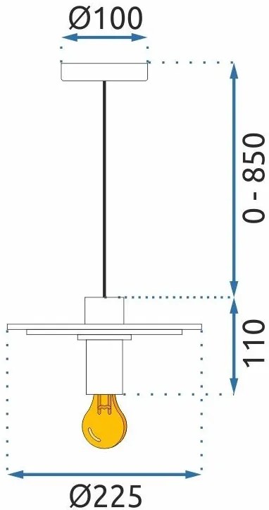 Závěsná lampa La Belle XXXIII černá/stříbrná