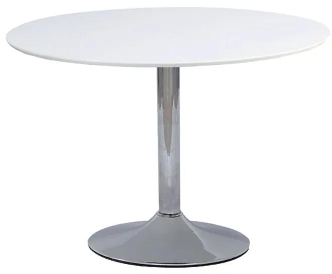 MAXIVA Jídelní stůl - FLAVIO, 90x90, bílá/chrom