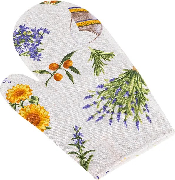 Bellatex Kuchyňská chňapka Fialová,Žlutá 28x18 cm