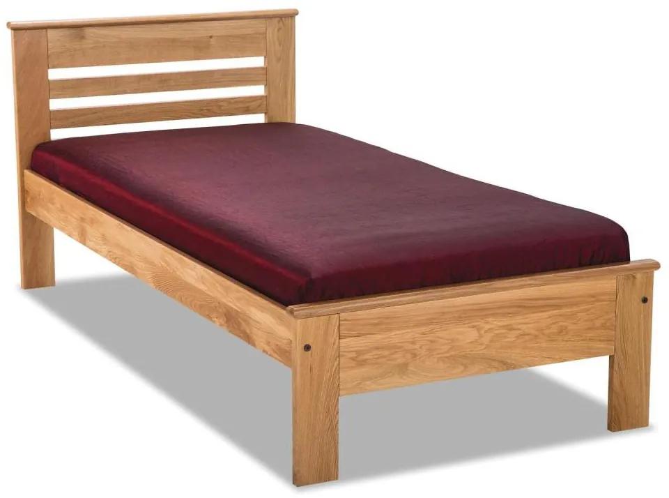 Krajča Jednolůžková postel z masivu Aneta 100 x 200 cm Povrchová úprava: Brandy, Druh dřeva: Jasan