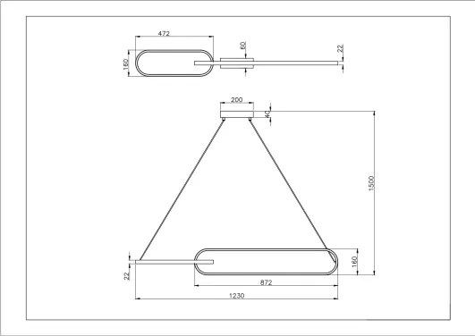 Zuma Line P241145502A - LED Lustr na lanku RAVON 2xLED/40W/230V černá/zlatá