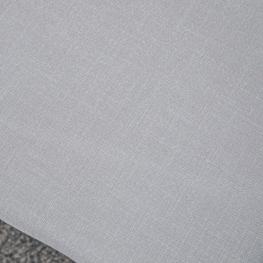HOMCOM Taburet na nohy Čalouněný taburet s dřevěnými nohami 68x38x42 cm šedý Taburet do obývacího pokoje Ložnice Předsíňová lavice | Aosom.de
