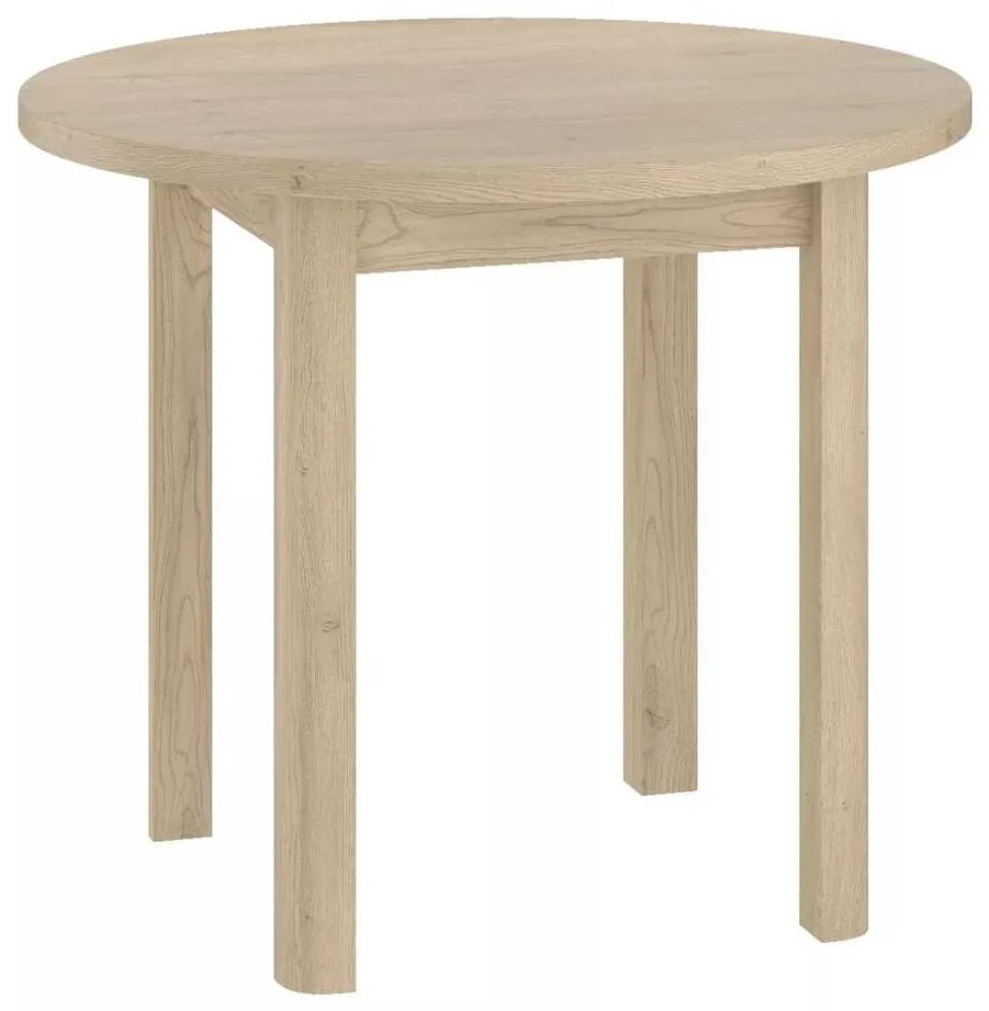 Jídelní stůl Adam - průměr 80 cm, dub cremona