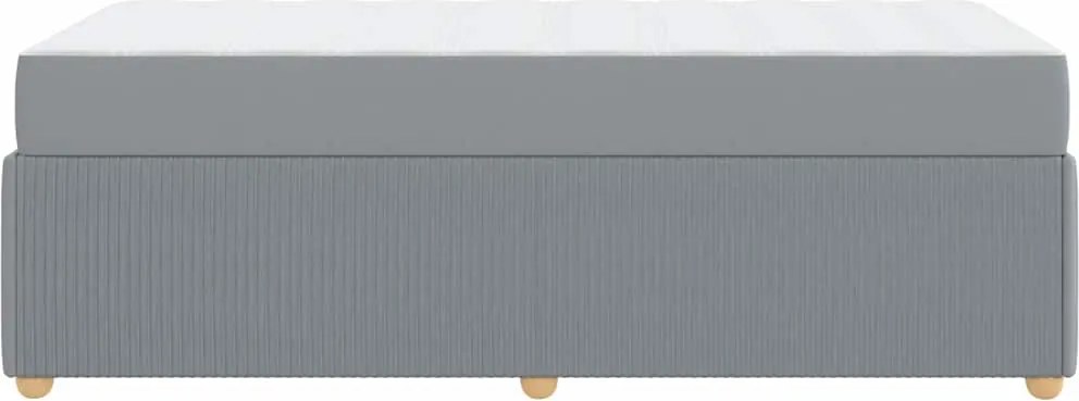 Rám postele Světle šedá 100 x 200 cm textil 3398353