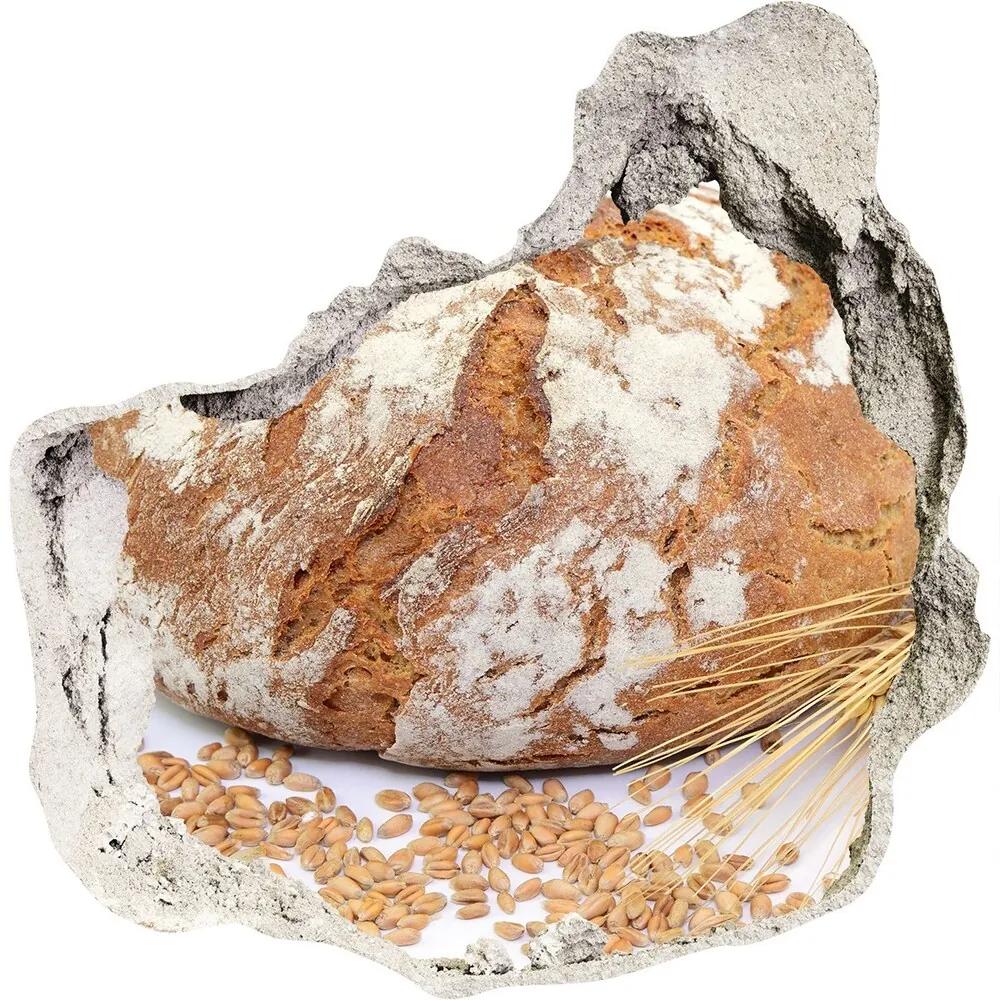 Wallmuralia Nálepka 3D díra Chléb a pšenice 75x75 cm