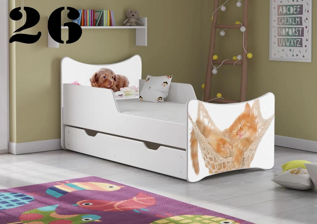 Plastiko Dětská postel se šuplíky Kotě a Štěně - 26 - 140x70