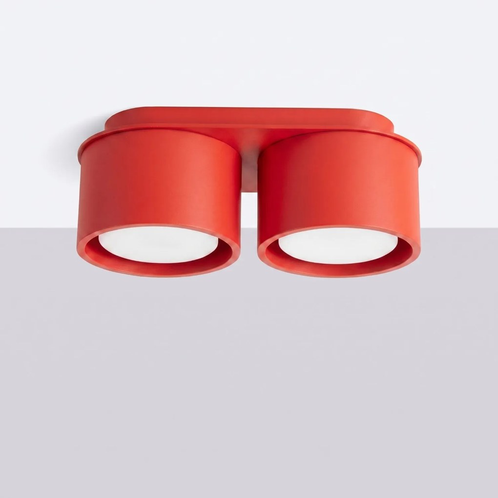 Sollux Lighting Stropní svítidlo MODO 2 červené GX53