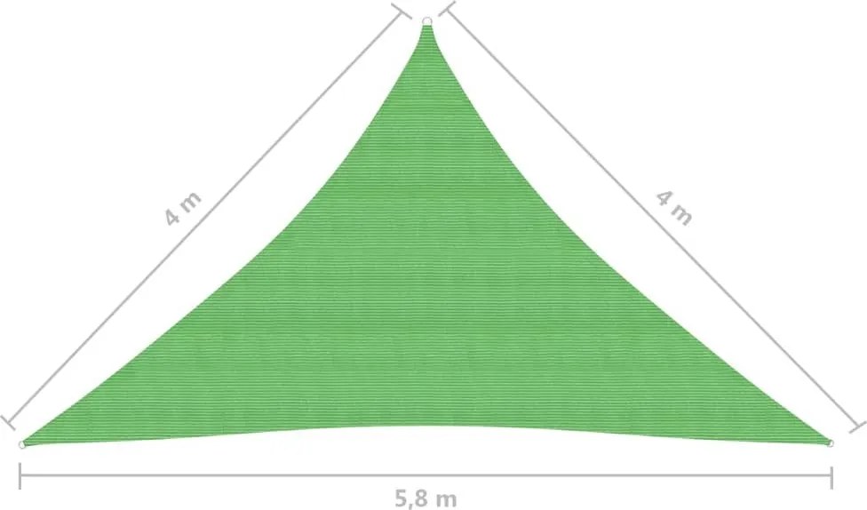 vidaXL Stínicí plachta 160 g/m² 4 x 4 x 5,8 m HDPE [311314] Barva: Tmavě zelená