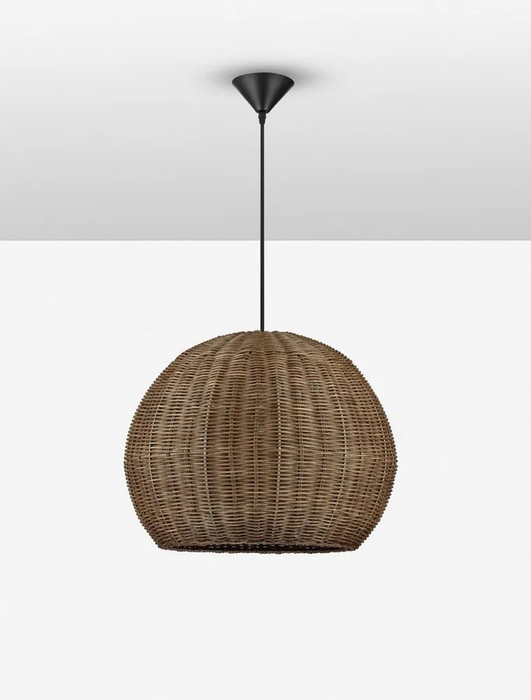 Ratanové závěsné svítidlo v přírodní barvě ø 39 cm Rielo – Nova Luce