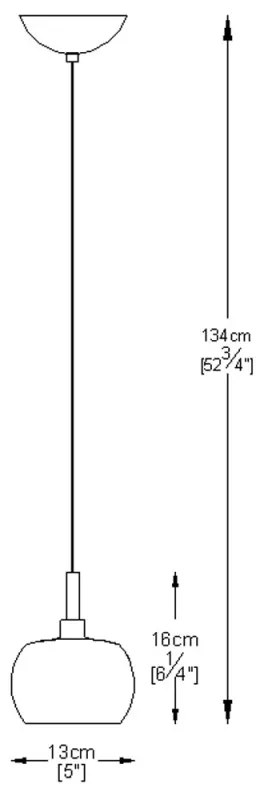 Zuma Line Závěsné svítidlo CRYSTAL ø 13 cm , v. 134 cm