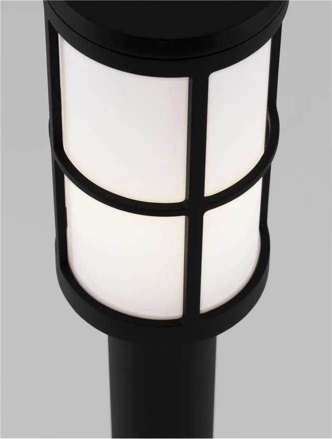NV 9002860 Venkovní sloupkové svítidlo STONE černý hliník a akryl E27 1x12W 220-240V IP54 bez žárovky - NOVA LUCE