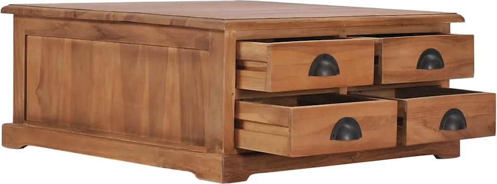 Konferenční stolek 68 x 68 x 30 cm masivní teakové dřevo 286274
