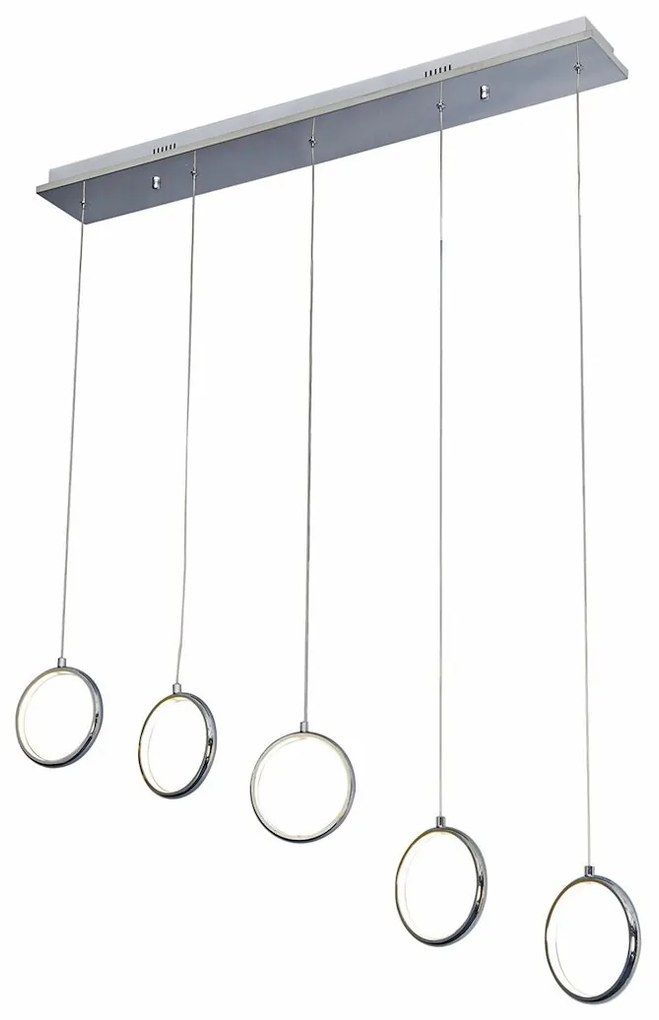 Závěsné LED svítidlo Anello, 5x LED 35w, 4000k, ch