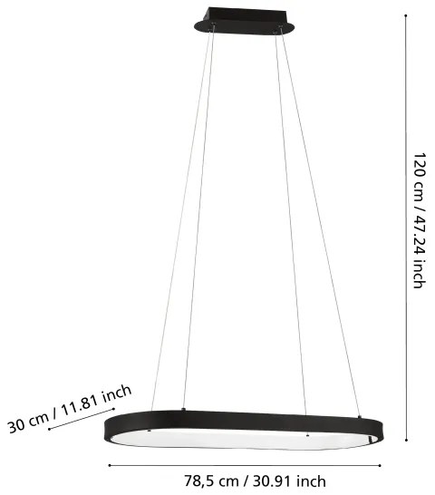 Eglo 99358 - LED Stmívatelný lustr na lanku CODRIALES LED/30W/230V
