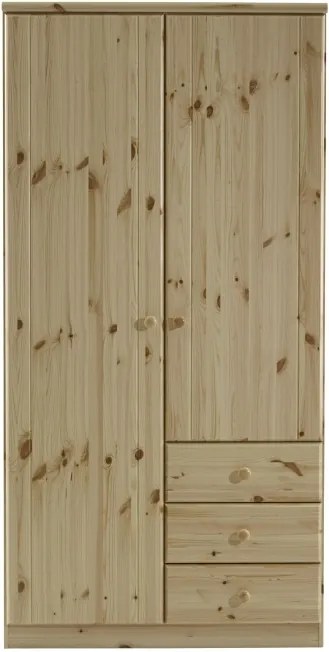 Šatní skříň Ideal 2D3S - borovice (lakovaná)