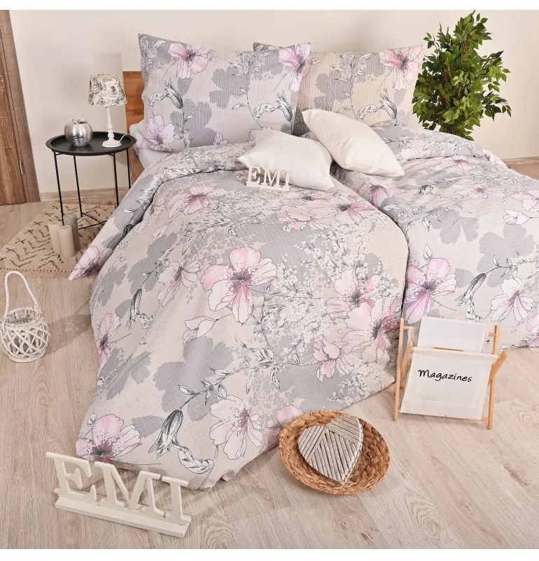Povlečení krepové Isadora růžové EMI, Standardní set jednolůžko obsahuje 1x 140x200 + 1x 70x90
