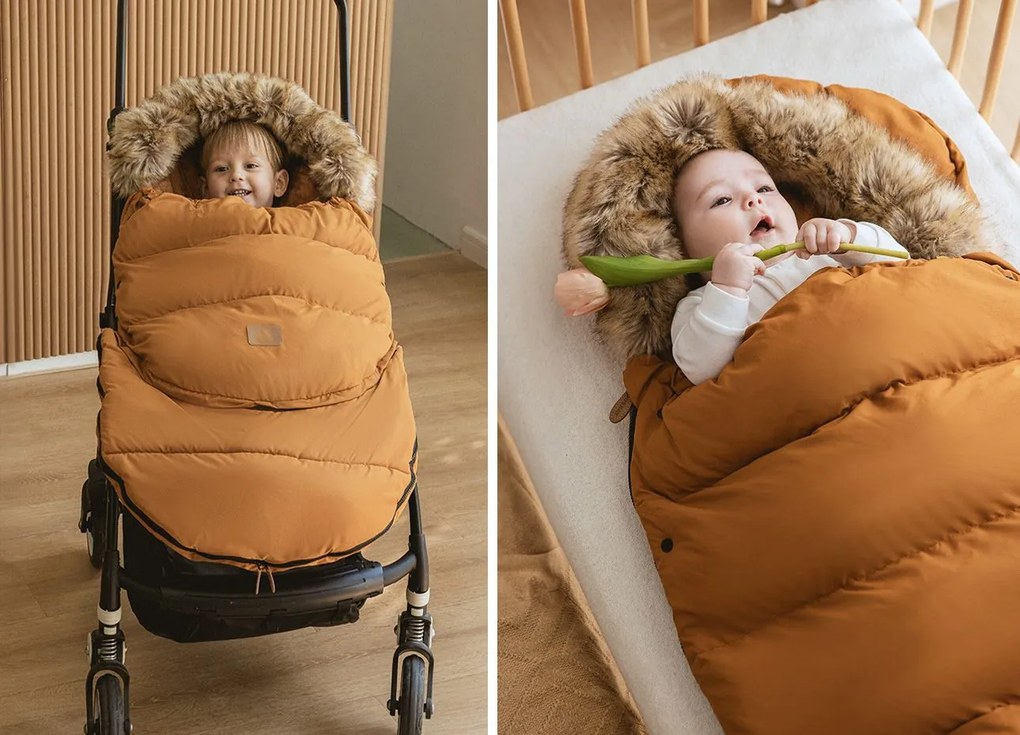 Tutumi Teddy, dětský spací pytel GROW-UP N, karamelová, NAZ-06613