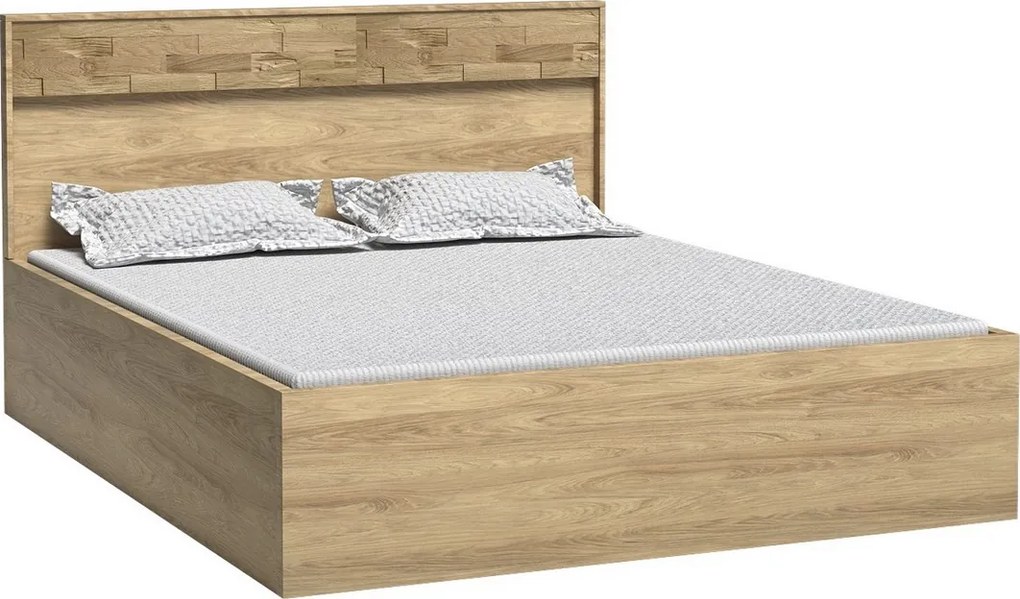 Postel s úlož. prostorem 160x200 PILETAS M-9 dub hickory