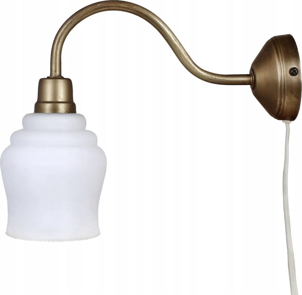 Lampa Nástěnná Lampa do obývacího pokoje Zlatá Sklo Kov retro glamour závěsná