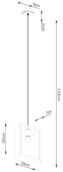 Sollux SL.1310 - Lustr na lanku ARIES 1xE27/15W/230V buk/béžová