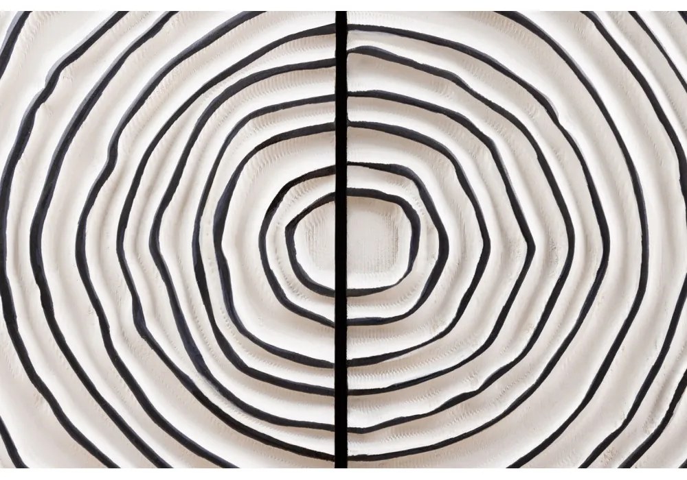 Massive home | Vysoká komoda Zen Circle 120cm  bílá / černá
