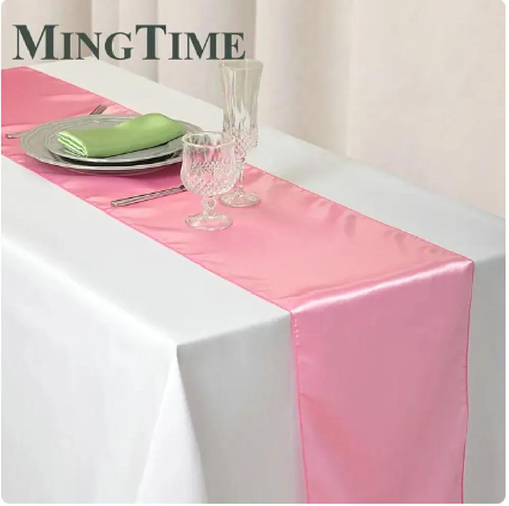 Luxusní saténový stolní běhoun (30x275 cm) Barva: Růžová
