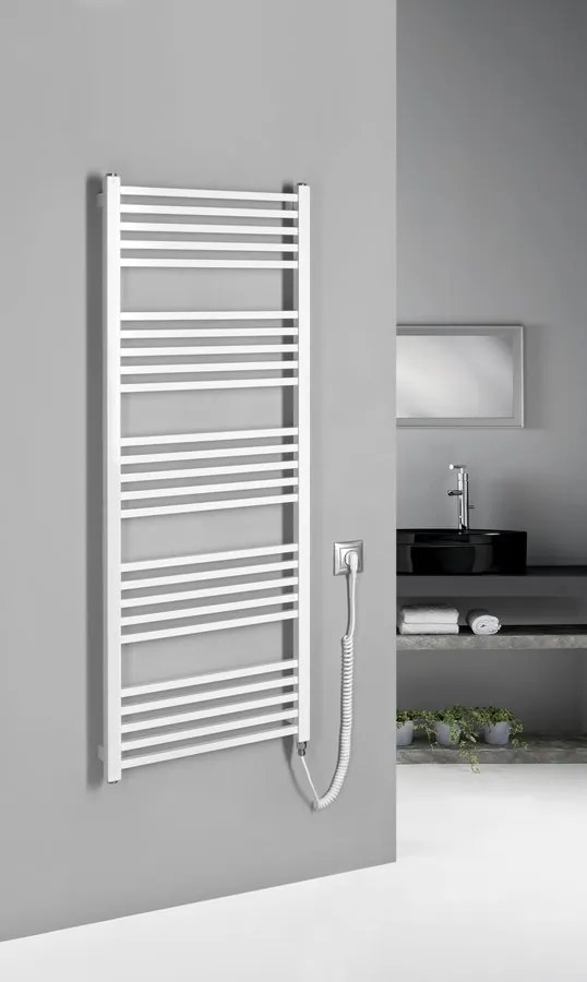 Sapho METRO-E elektrický koupelnový radiátor rovný 500 x 1340 mm 500 W bílá ME513