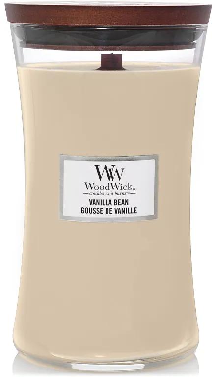WoodWick – svíčka Vanilla Bean (Vanilka) Velikost: střední 275 g