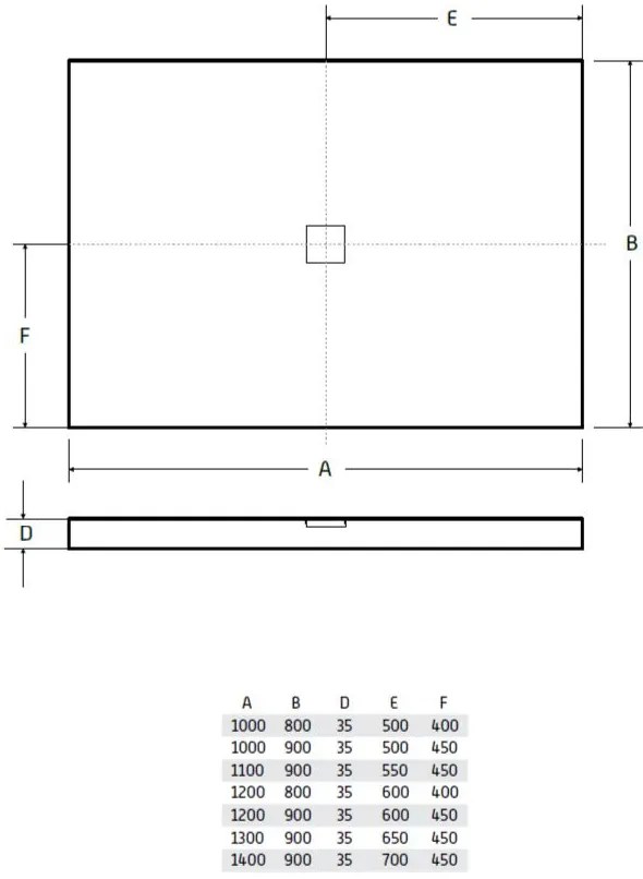 BESCO Obdélníková sprchová vanička NOX Barva - Bílá, Rozměr A - 100 cm, Rozměr B - 90 cm - VANKNOX1090BB