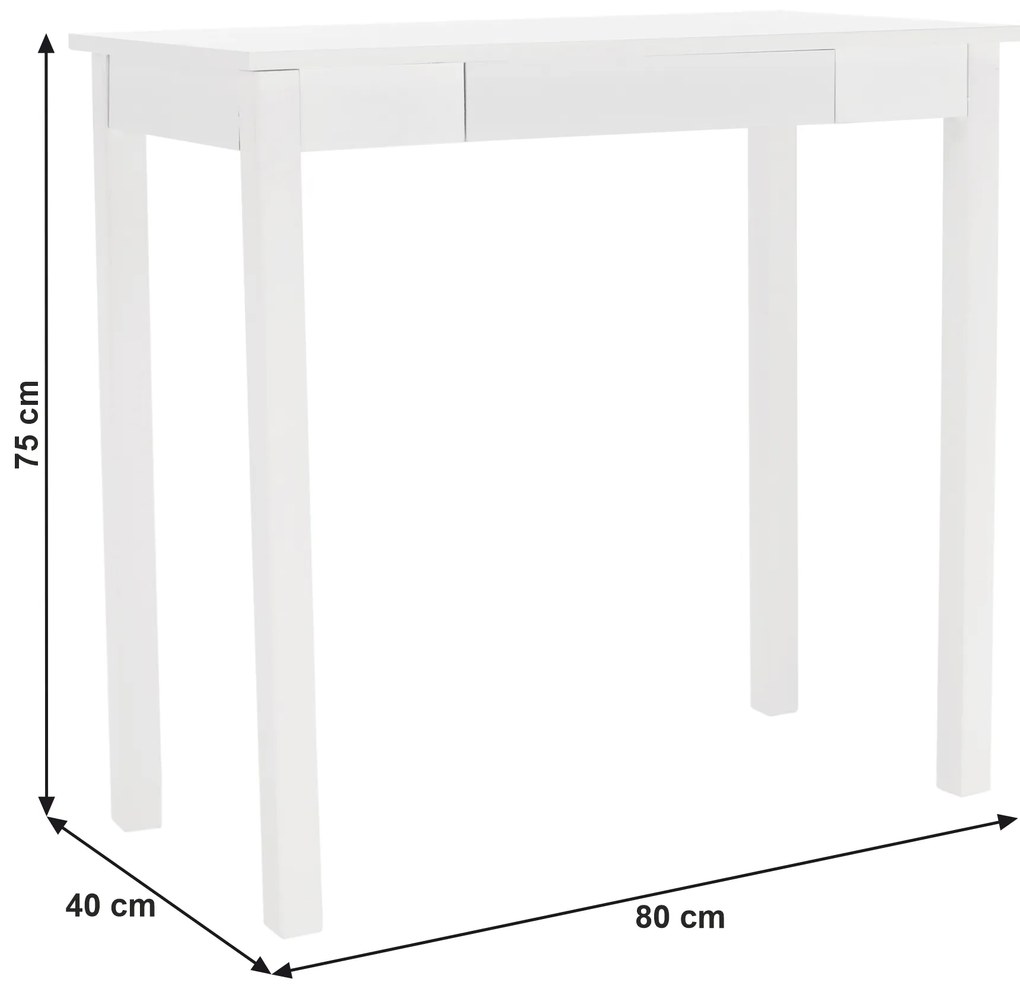 Kondela Konzolový stolek, bílá, AMYNTAS