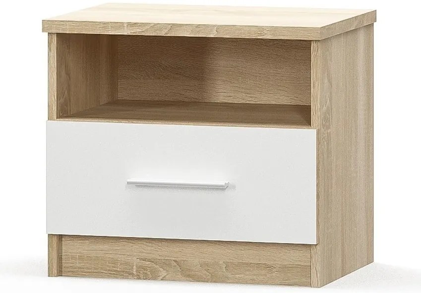 Casarredo Noční stolek 2 ks MARKOS dub sonoma/bílá