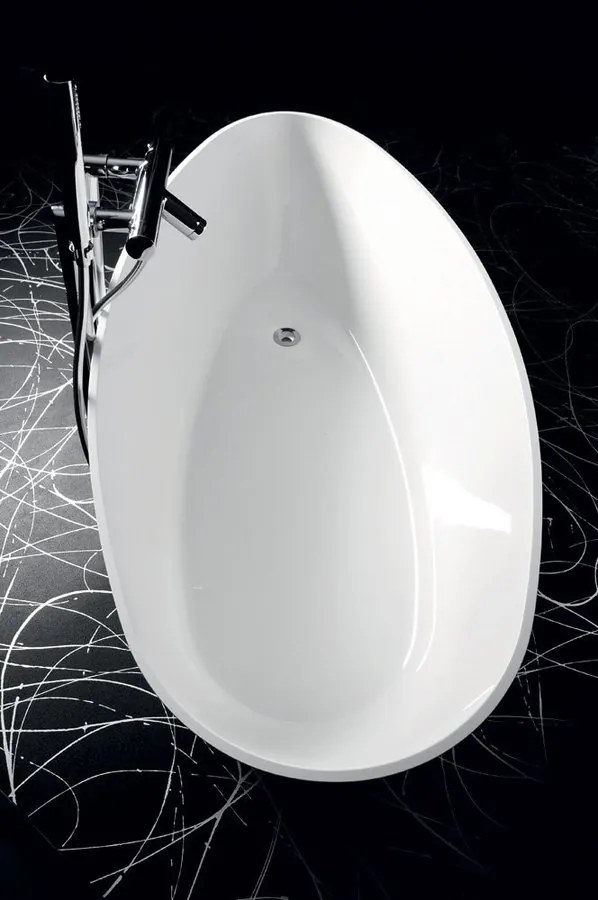 Gelco, ELIPSIE - vana, 1570x700x560mm, litý mramor, objem 260l, bílá lesk, GVEL1570
