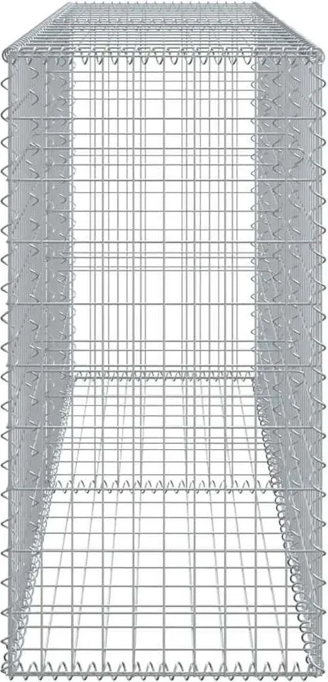 Gabionový koš s víkem 200 x 50 x 100 cm pozinkované železo 3295143