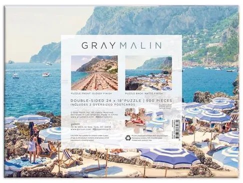 Galison Oboustranné puzzle Itálie Gray Malin 500 dílků