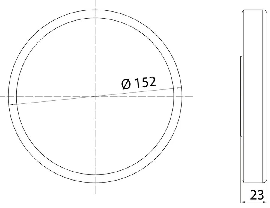 Emco Cosmetic mirrors Pure - Nástěnné holící a kosmetické zrcadlo, nalepovací verze, Ø 152 mm, 5 násobné zvětšování, chrom 109800126