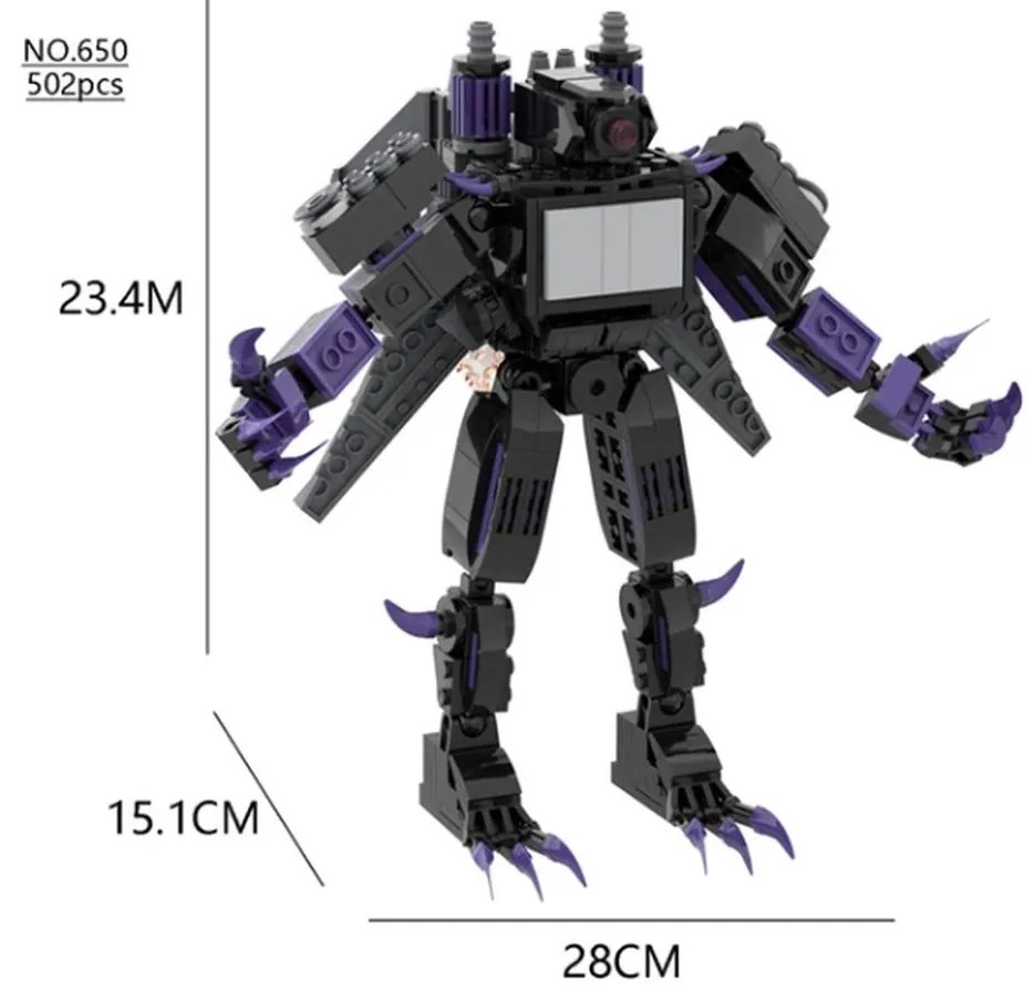 Skibidi Toilet figurky - stavebnice Varianta: č. 650 - 502 ks