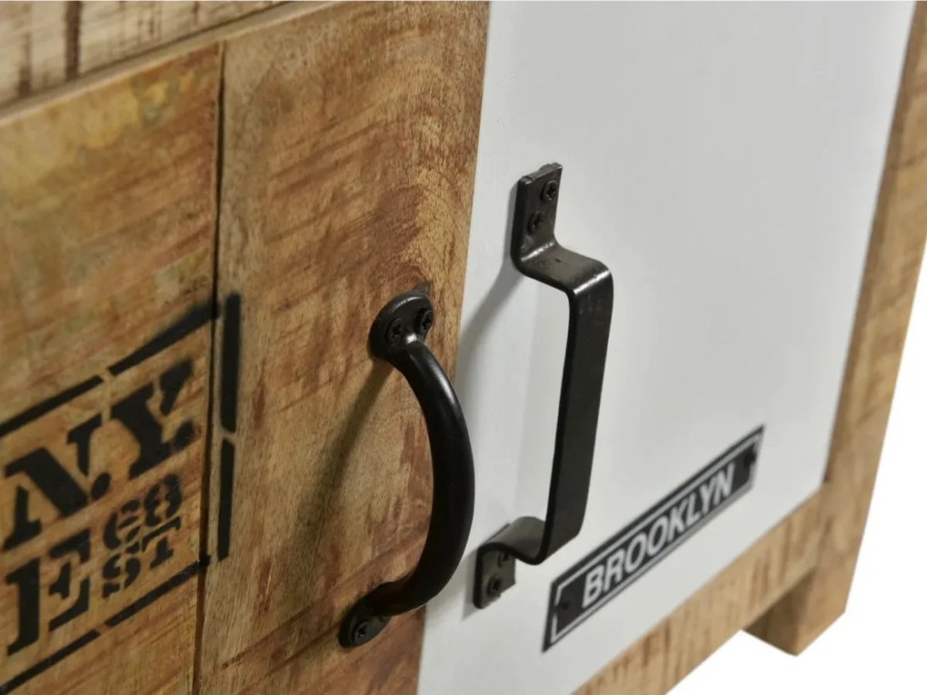furniture-nabytek.cz - Masivní TV stolek Padma z mangového dřeva, lakovaný, přírodní – 115×43×45 cm