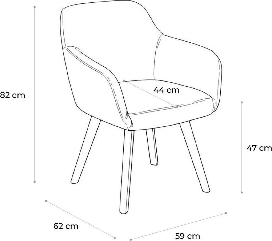 Jídelní židle Senado, béžová