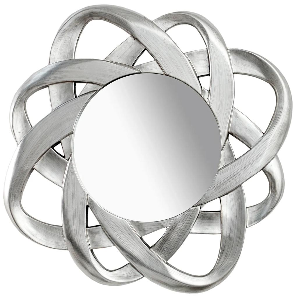 Noble Home Nástěnné zrcadlo Snake, 90 cm, stříbrné 35738