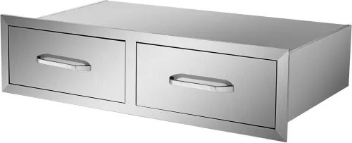 75*25 cm Bbq zásuvka Dvojité horizontální zásuvky odolné s úložnou skříňkou