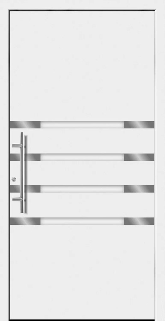 Splendoor Hliníkové vchodové dveře Moderno M450/P, bílé, 110 L