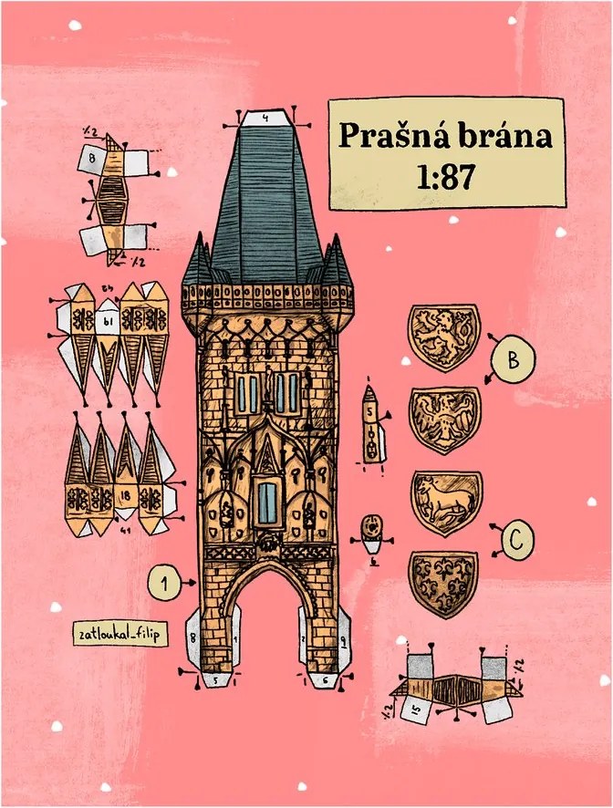 Filip Zatloukal | Prašná brána Rám: Bílý, Velikost: 100 x 70 cm