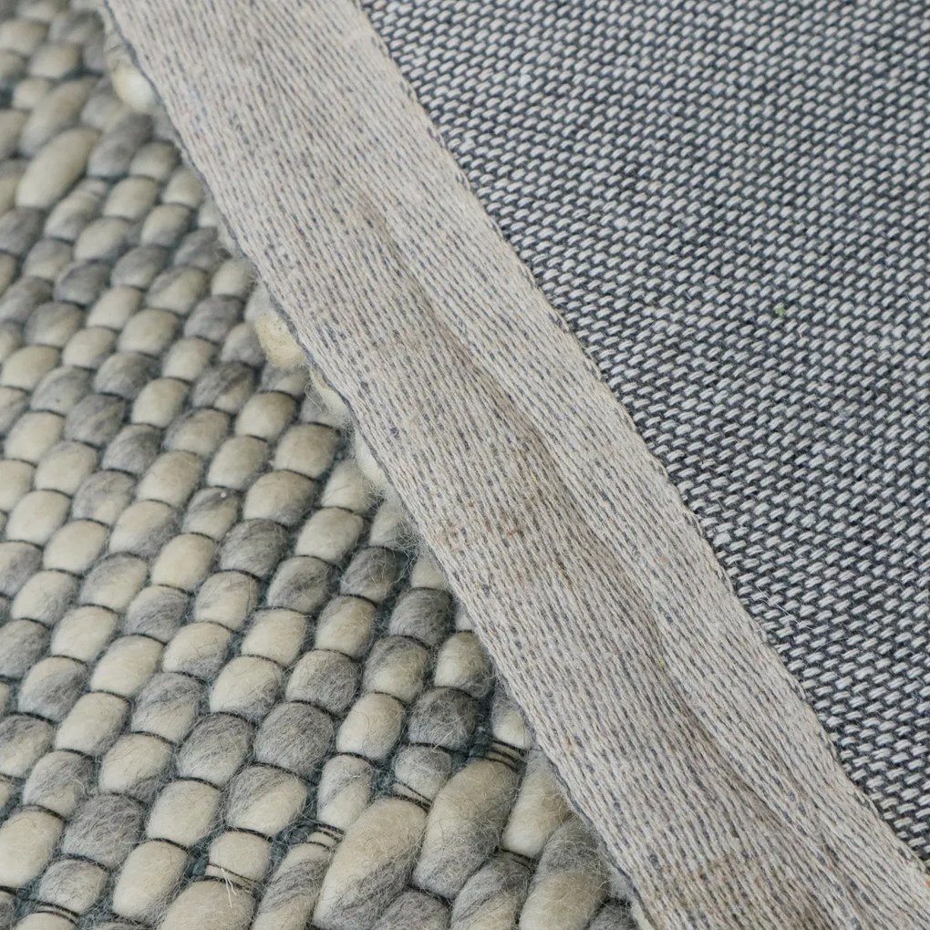 Asra, Kusový ručně tkaný koberec Woolen 4 Grey, 150x240, šedá, ložnice