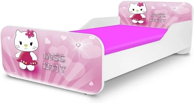 Dětská postel - Miss kitty - small kwadra - 180 x 80 cm