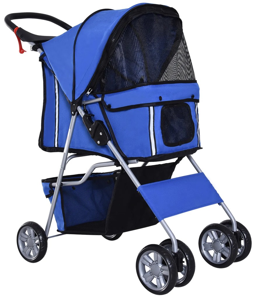 PawHut Kočárek pro psy Dog Buggy Pet Dog Buggy Stroller Jogger Trailer Blue | Aosom
